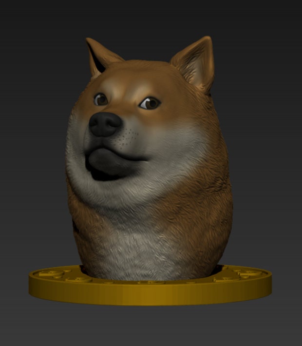 Dogecoin 3D Printed Figure | Etsy