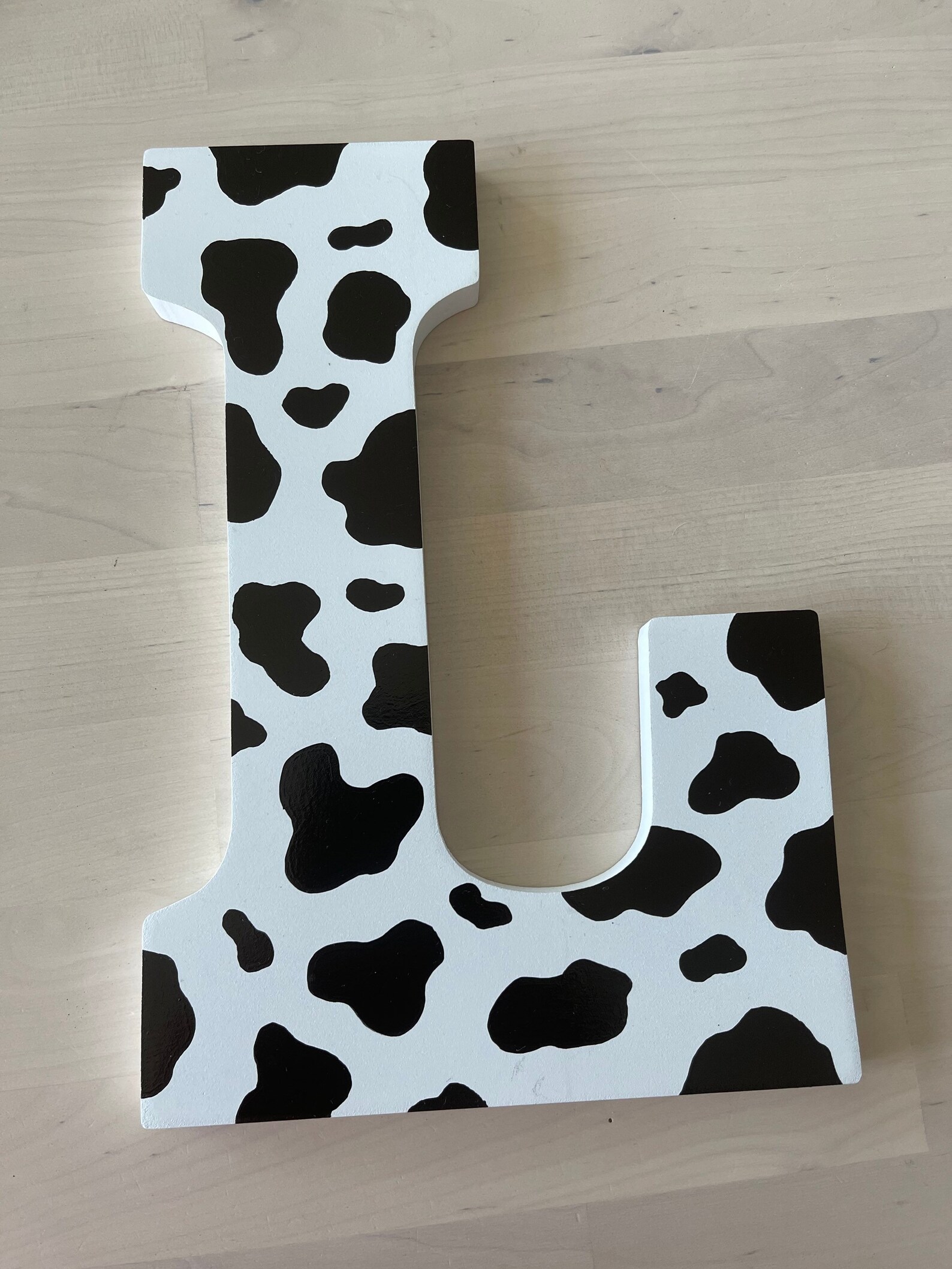 Custom Wooden Cow Print Letters~ Wall Decor~9” - Etsy