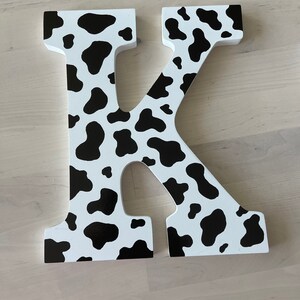 Custom Wooden Cow Print Letters~ Wall Decor~9” - Etsy