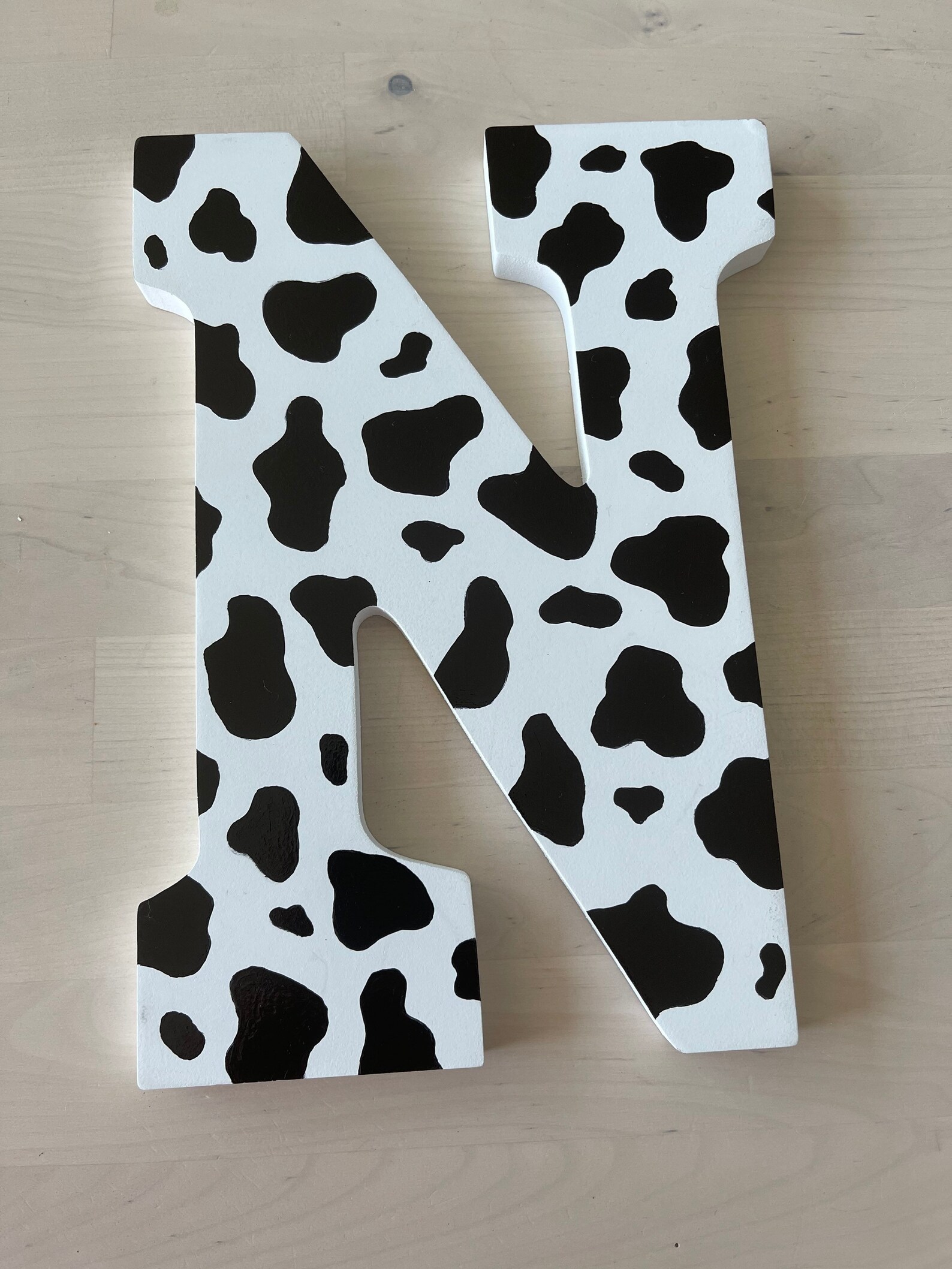 Custom Wooden Cow Print Letters~ Wall Decor~9” - Etsy