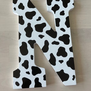 Custom Wooden Cow Print Letters Wall Decor9 - Etsy