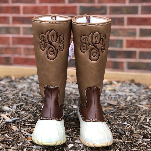 Monogram Boots - Etsy