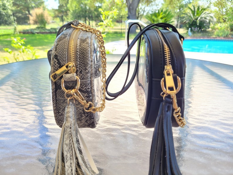 Stadium Bag, Fringe Clear Crossbody, Tassel Detail, Transparent Purse ...