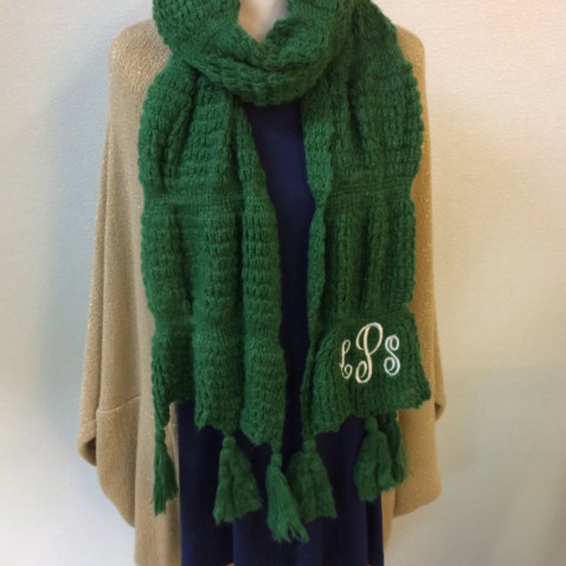 Monogrammed Scarf - Etsy