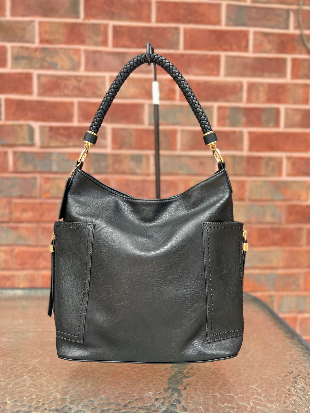 Side Pocket Hobo Bag, Monogram Tote Bag, Embroidery Bags, Monogram ...