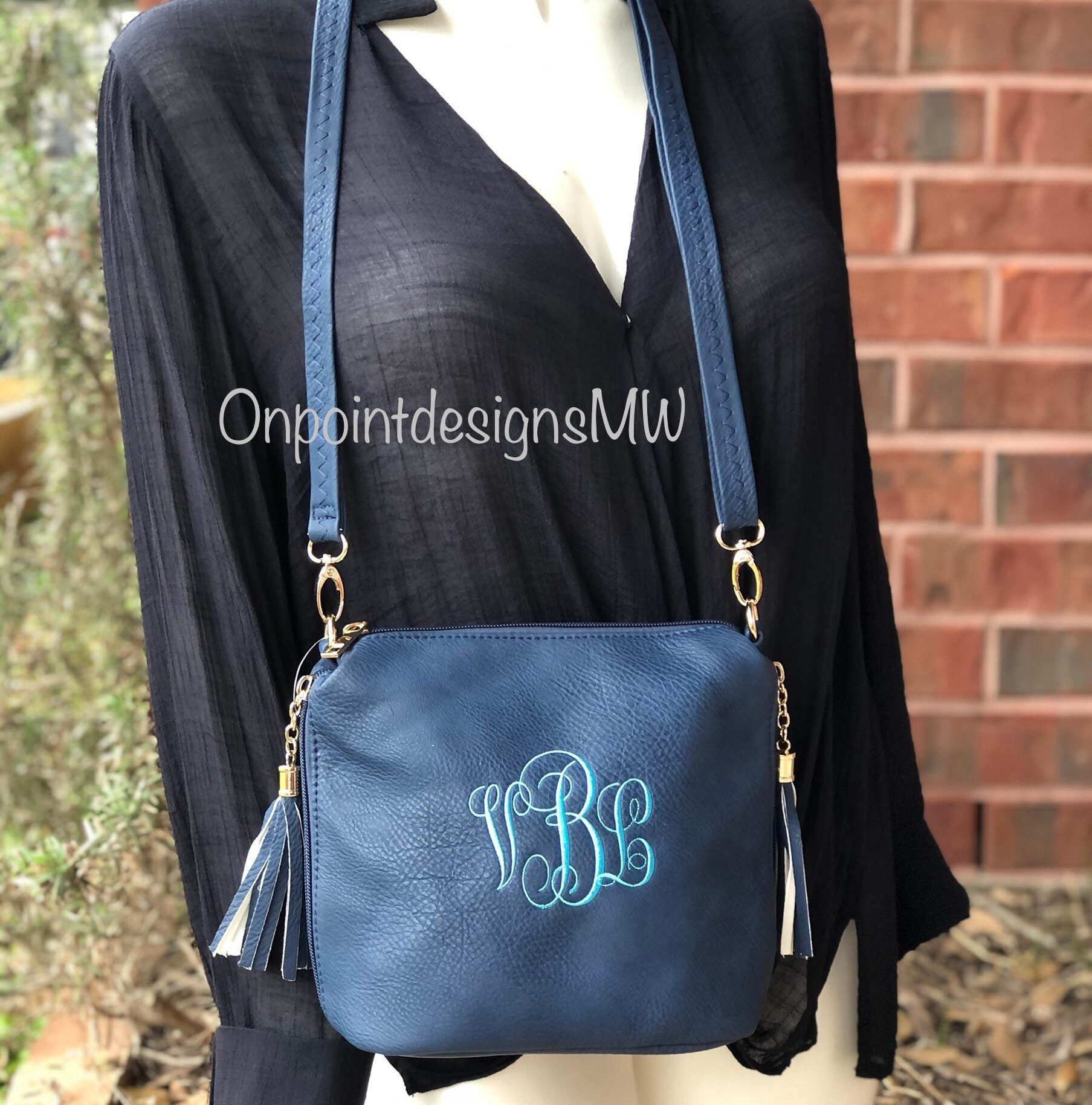 SIDE POCKET Bag Monogrammed Crossbody Bag Personalized | Etsy