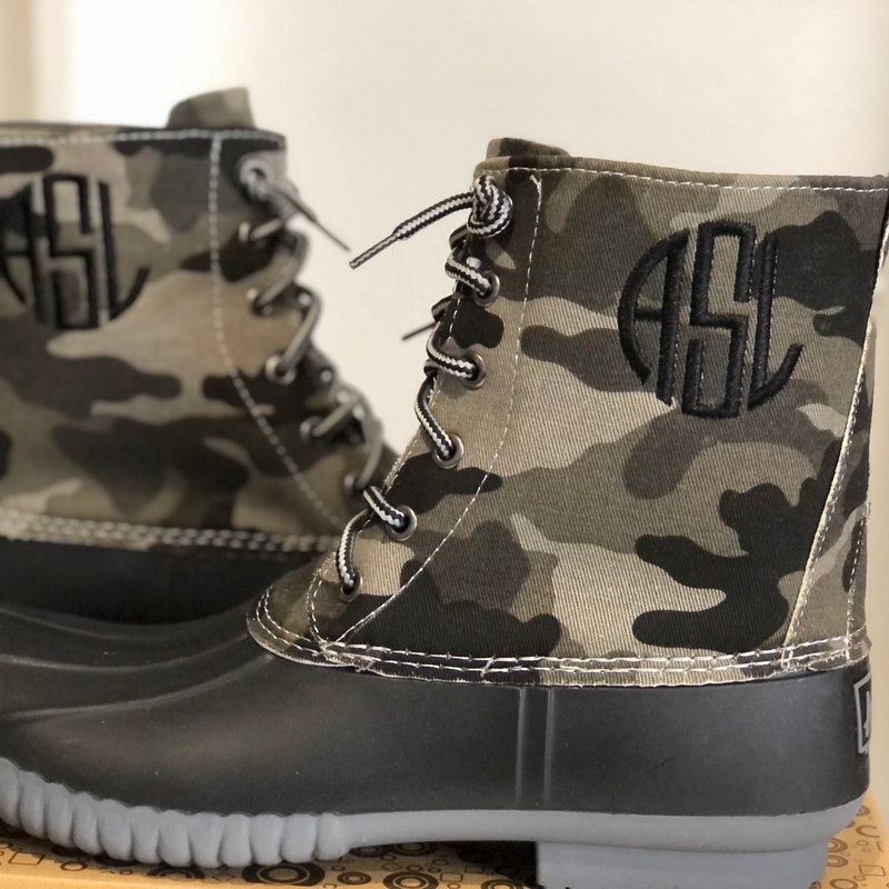 Monogram Rain Boots - Etsy