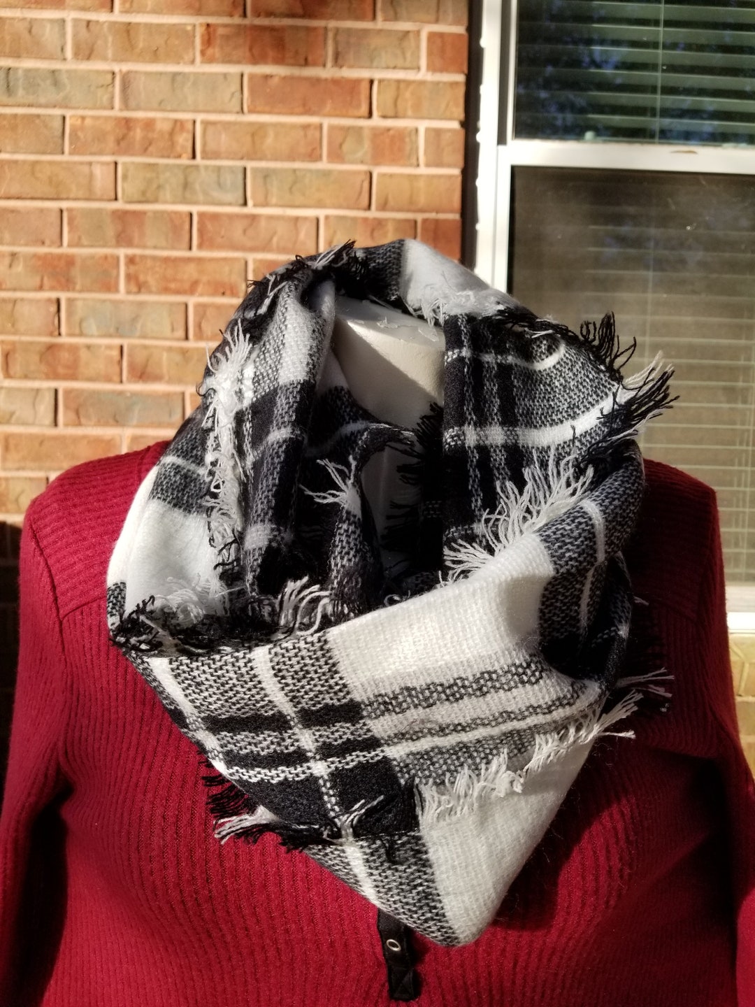 Flannel INFINITY Scarf Accessories Monogram Scarves - Etsy UK