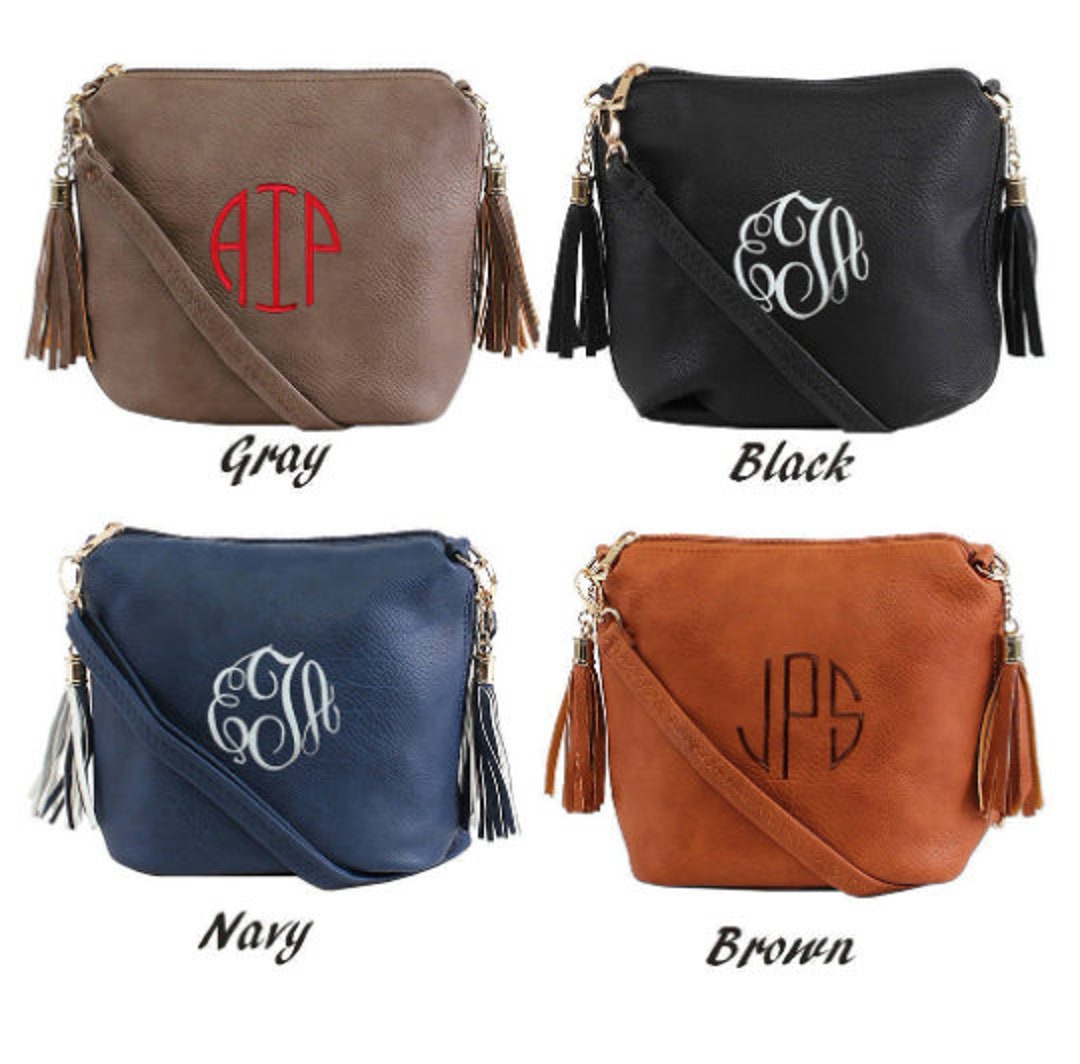 SIDE POCKET Bag, Monogrammed Crossbody Bag, Personalized Purse ...