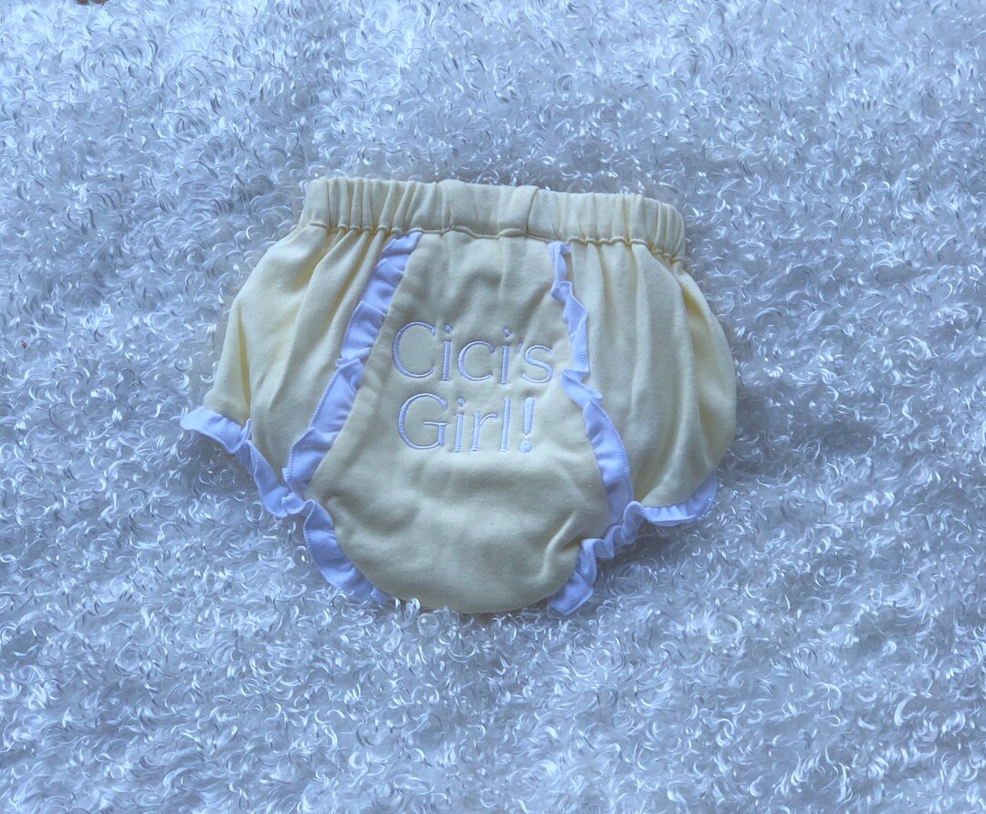 Monogrammed Baby Bloomer Diaper Cover: Personalized Cotton Fany Pants ...