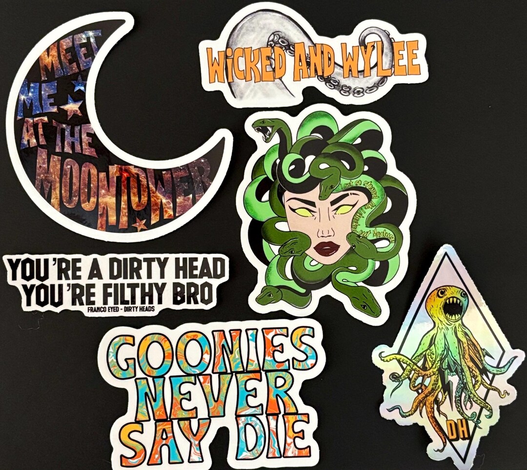 Slap Pack - Dirty Heads Inspired Waterproof Stickers! 6 Included - Etsy