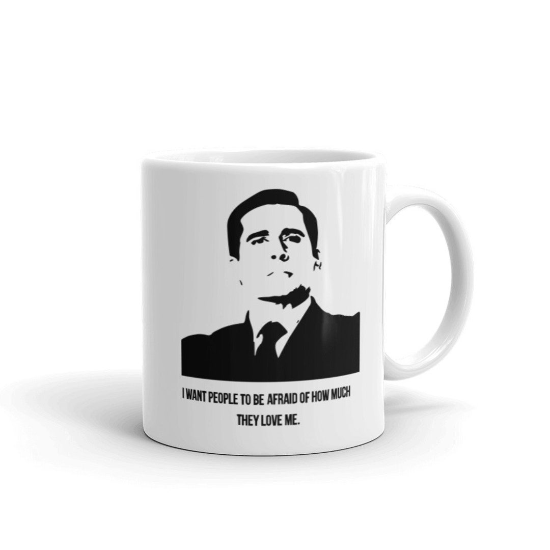 Michael Scott Mug, the Office Funny Coffee Mug, They Love Me, Dunder ...