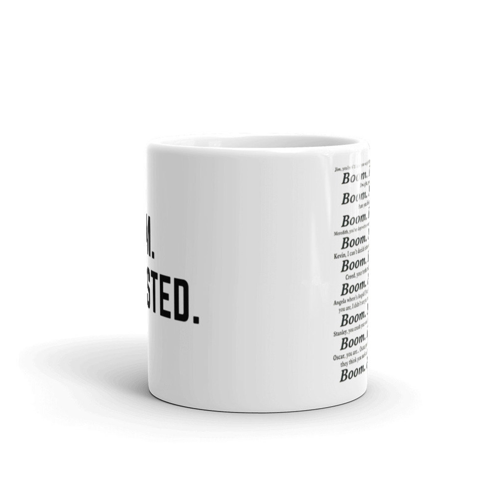 The Office Boom Roasted Funny Coffee Mug, Dunder Mifflin Boom Roasted ...