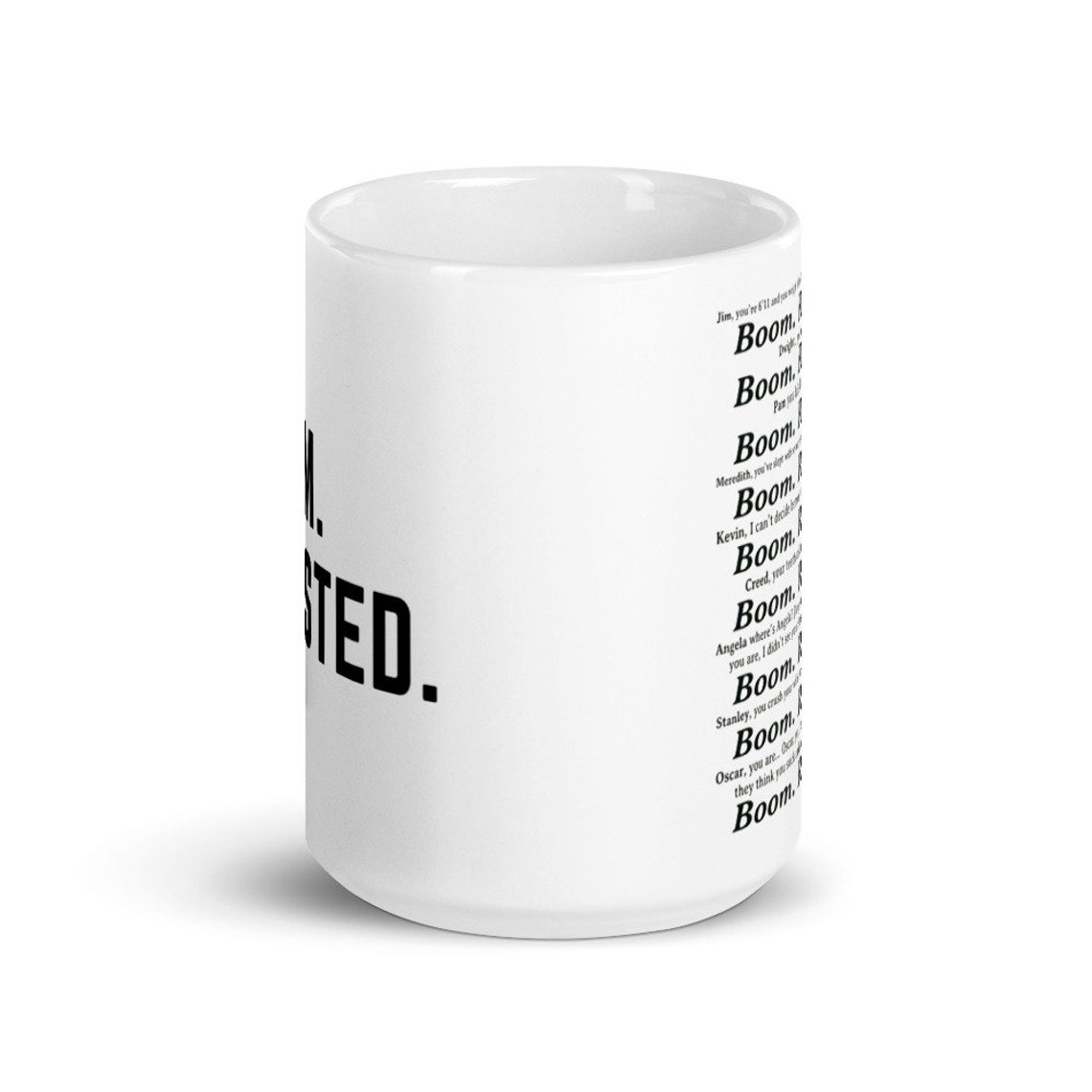 The Office Boom Roasted Funny Coffee Mug, Dunder Mifflin Boom Roasted ...