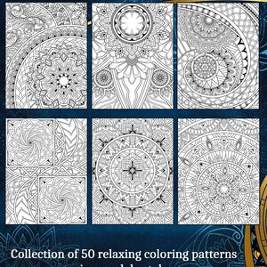 Amazing Patterns: Adult Coloring Book, Stress Relieving Mandala Style ...