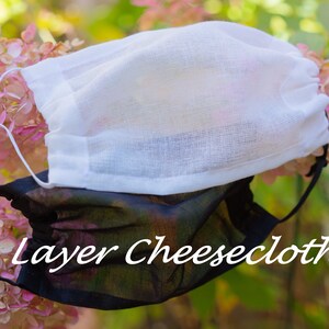 Cheesecloth Face Mask Gauze Muslin 100% Cotton . Made in Canada ...