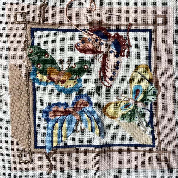 Preworked Needlepoint - Etsy