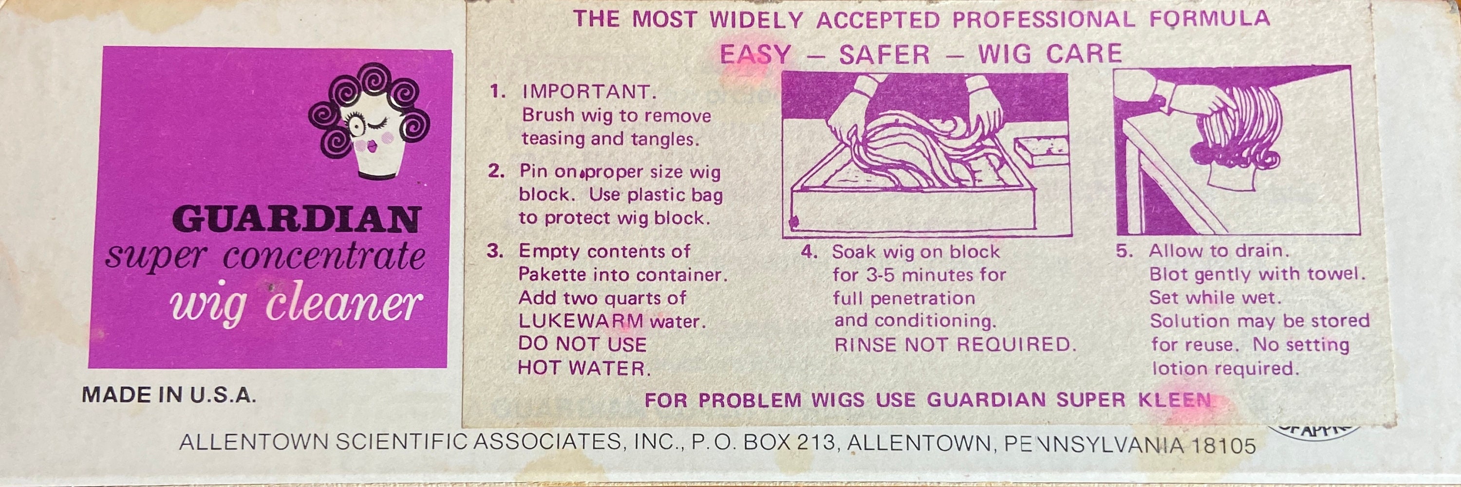 Wigs, Wig Cleaner, Wig Care, Hair Tools, Vintage Wig Cleaner, Vintage ...