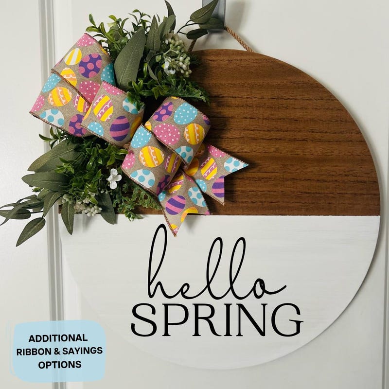 Spring Wreath Signs - Etsy
