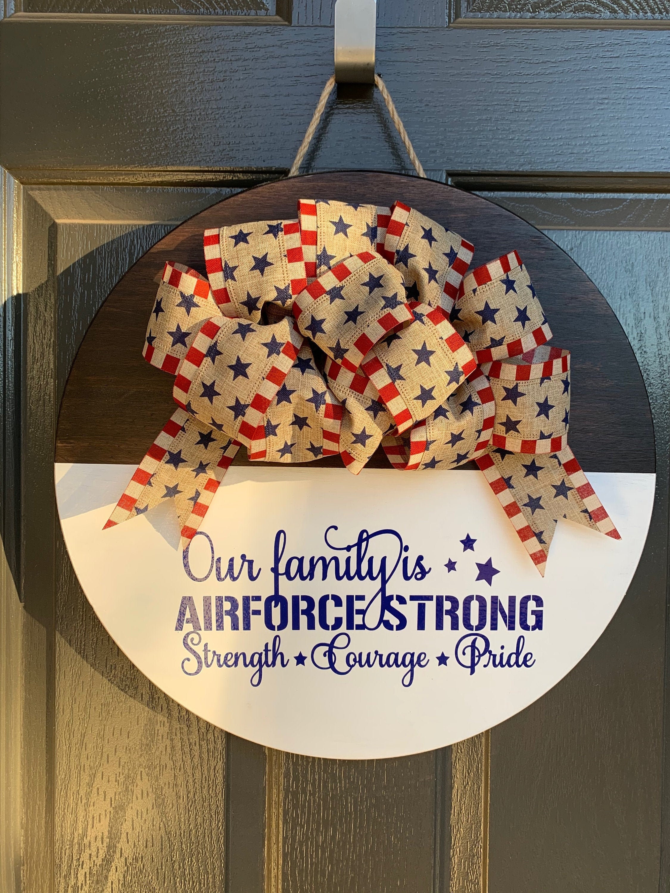 Air Force Door Hanger USAF Wood Sign Military Door Hanger | Etsy
