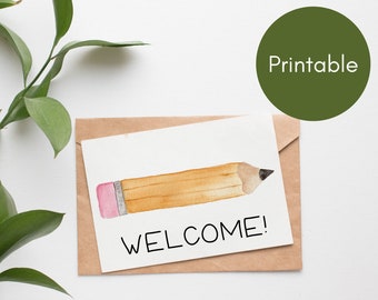 Welcome Back Printable Card | Etsy