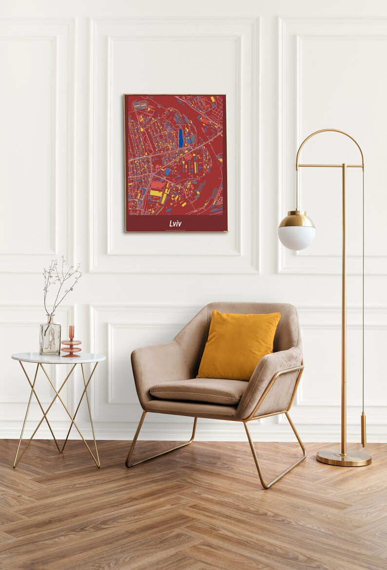 Map of Lviv, Ukraine, Map Poster, Poster Map Gift, Special Design - Etsy