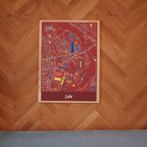 Map of Lviv, Ukraine, Map Poster, Poster Map Gift, Special Design - Etsy