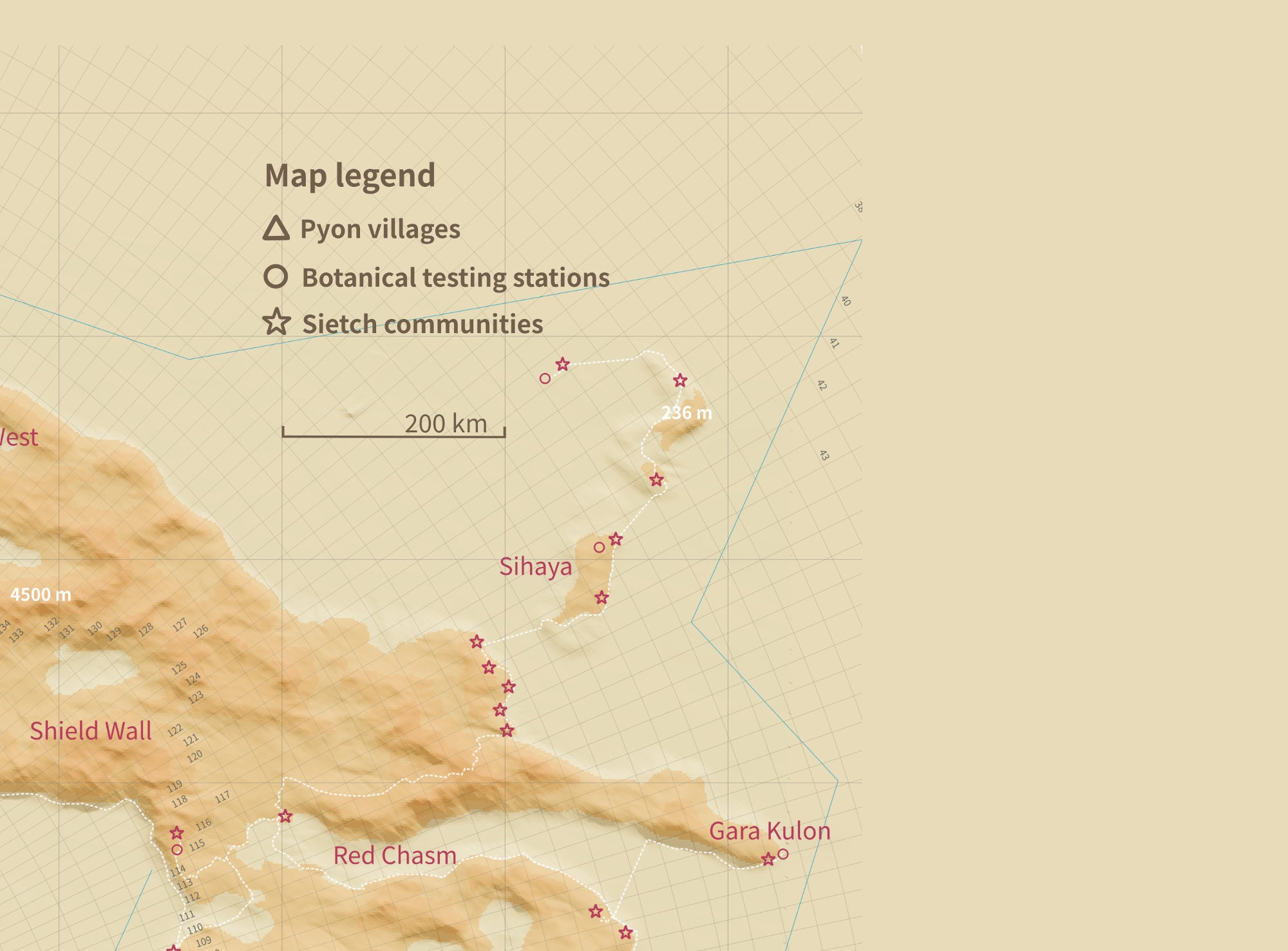 Printed Dune Map. 3d Terrain Map of Arrakis. Dune Poster, Arrakis ...
