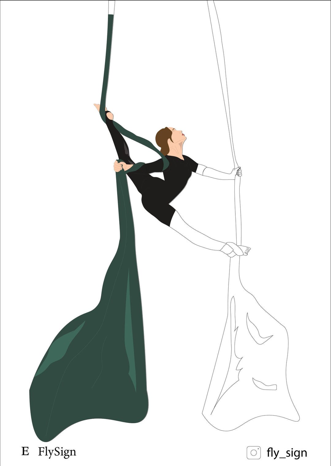 Aerial Silks Coloring Page, Circus Arts (digital Download) - Etsy