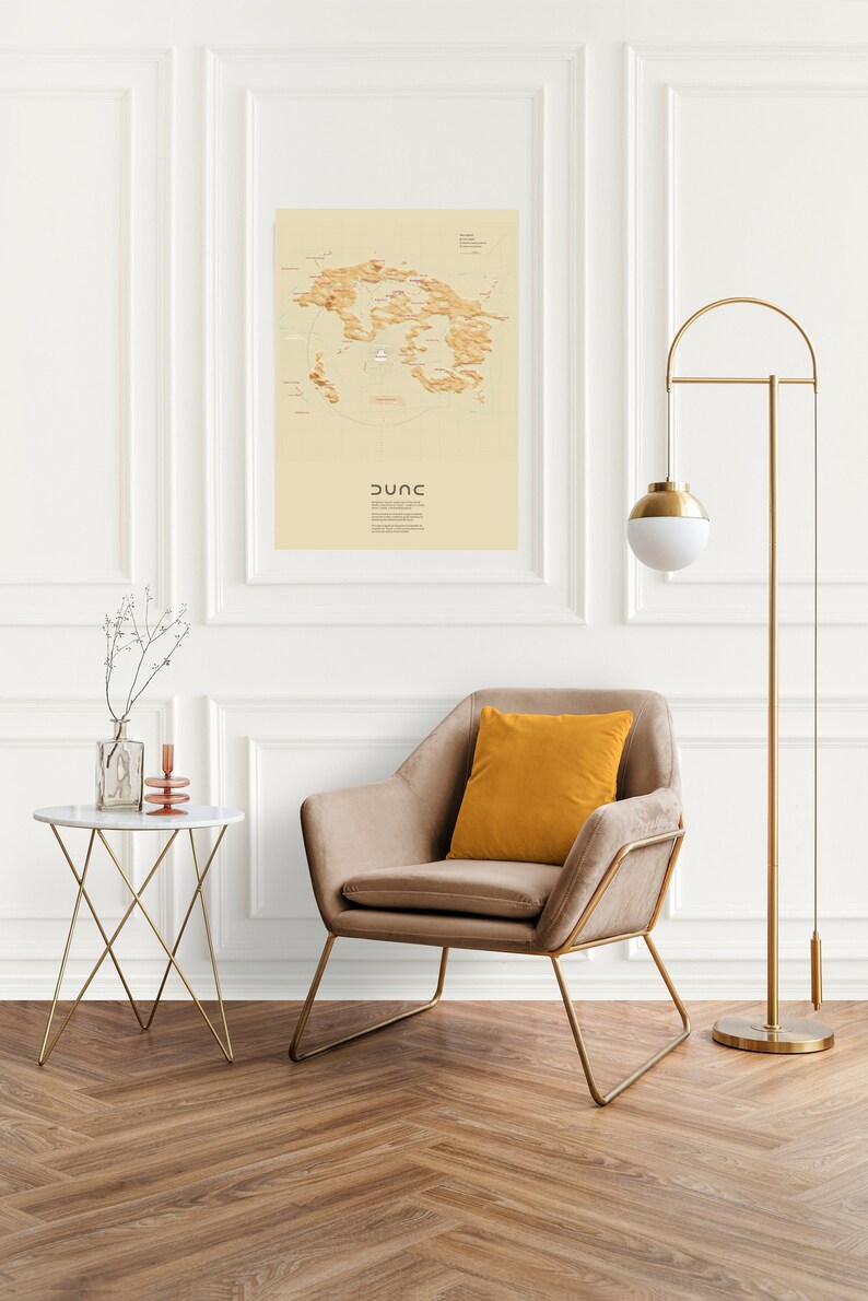 Dune Map. 3d Terrain Map of Arrakis. Dune Poster, Arrakis Poster 2021 ...