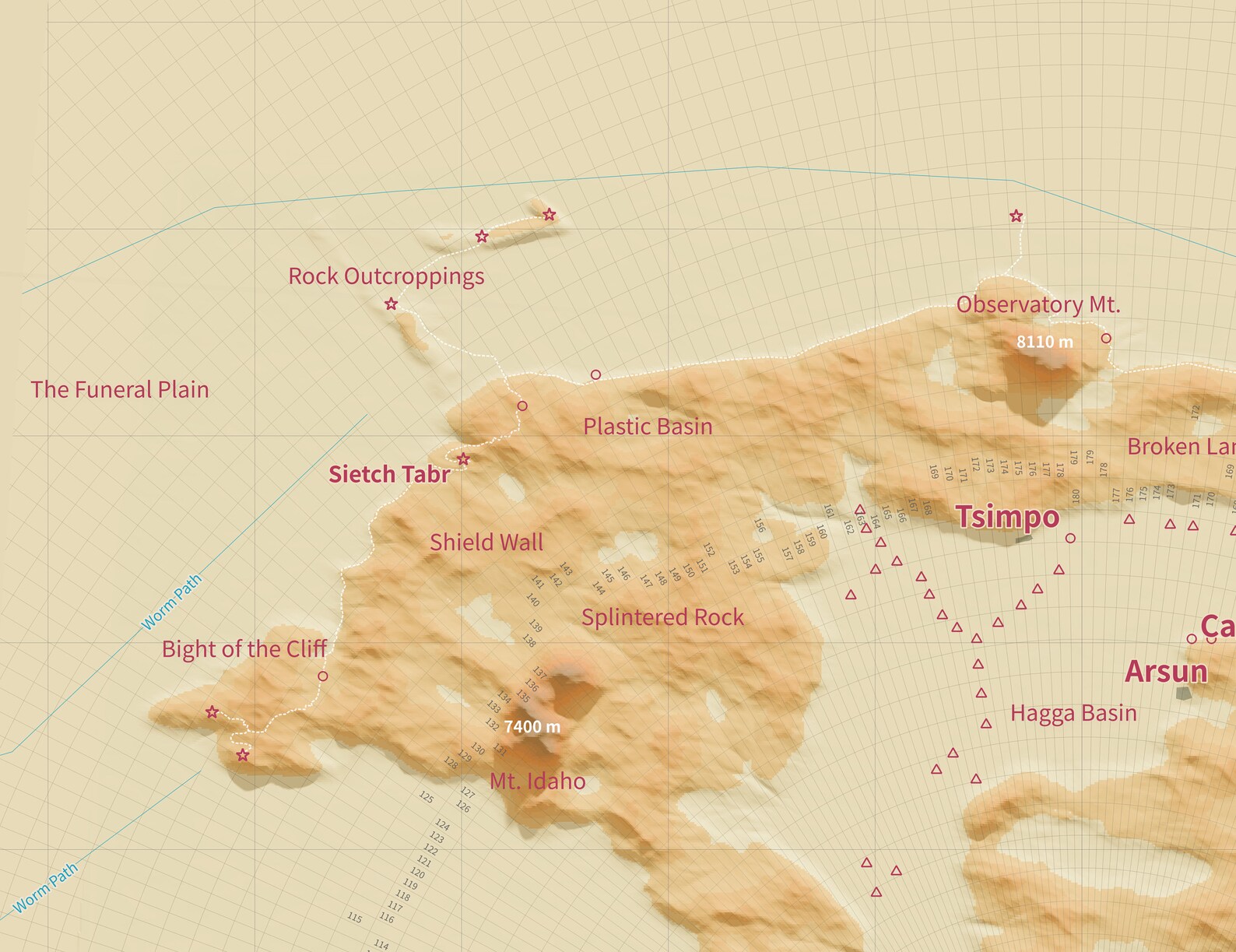 Dune Map. 3d Terrain Map of Arrakis. Dune Poster Arrakis | Etsy New Zealand