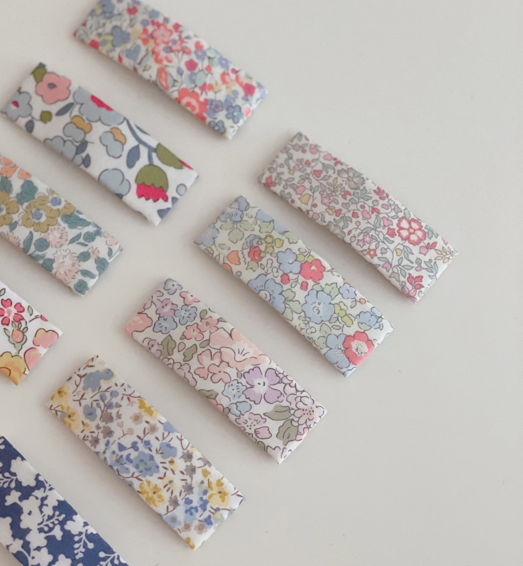 Liberty Fabrics, Wide Bar Hair Clip - Etsy