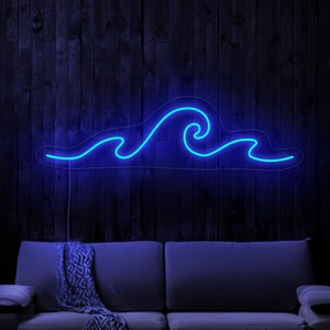 Wave Neon Sign, Ocean Neon Sign, Water Neon Sign, Wave Led Sign, Sea ...