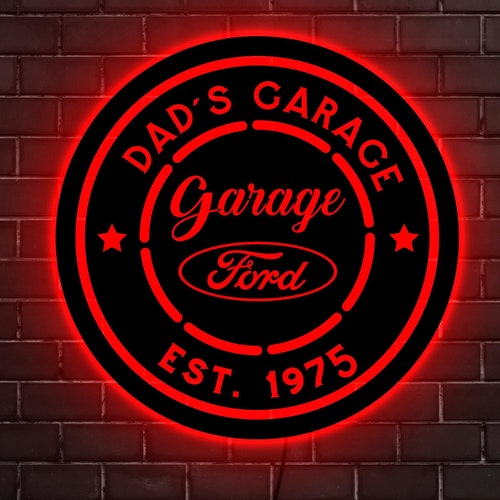 Custom Garage Led Sign Garage Neon Sign Dad's Garage Led - Etsy