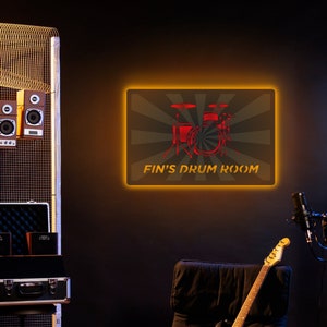 Drum Room Neon Sign, Drum Kit Neon Sign, Drum Led Sign, Drum Light Led ...