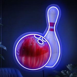 Bowling Led Sign, Bowling Ball Sign, Bowling Neon Sign, Bowling Pin ...