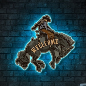 Cowboy Neon Sign, Cowboy Neon Light, Cowboy Led Sign, Cowboy Bar Sign ...