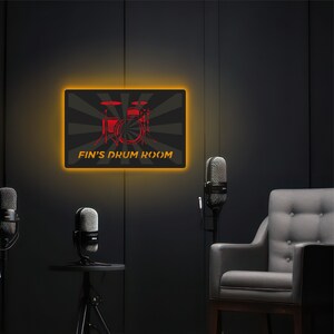 Drum Room Neon Sign, Drum Kit Neon Sign, Drum Led Sign, Drum Light Led ...