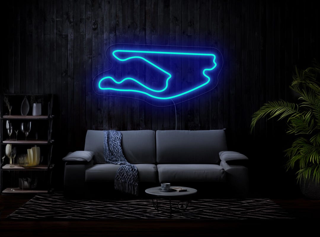 Miami F1 Track Neon Sign, Racing Track Neon Sign, Formula 1 Track Neon ...