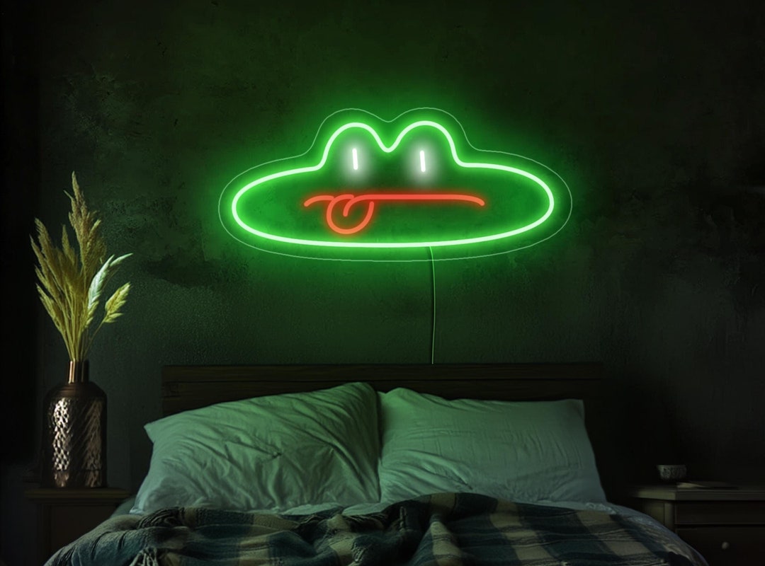 Frog Led Sign, Frog Neon Sign, Toad Neon Sign, Animal Neon Sign, Kids ...