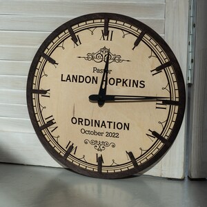 Pastor Clock, Pastor Retirement Clock, Pastor Appreciation Gift, Pastor ...