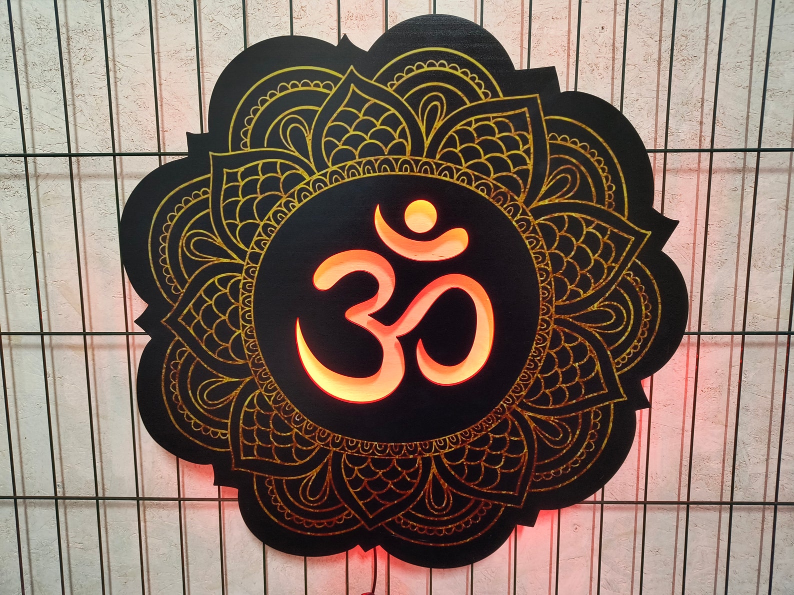 Om Neon Sign, Om Light Decor, Om Symbol Art Lighted, Om Led Sign ...
