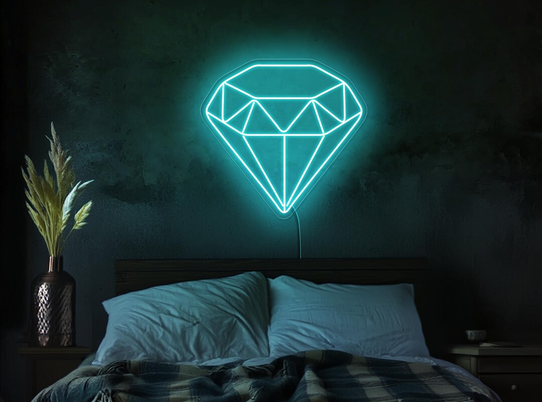 Diamond Neon Sign, Diamond Led Sign, Jewelry Neon Sign, Diamond Light ...