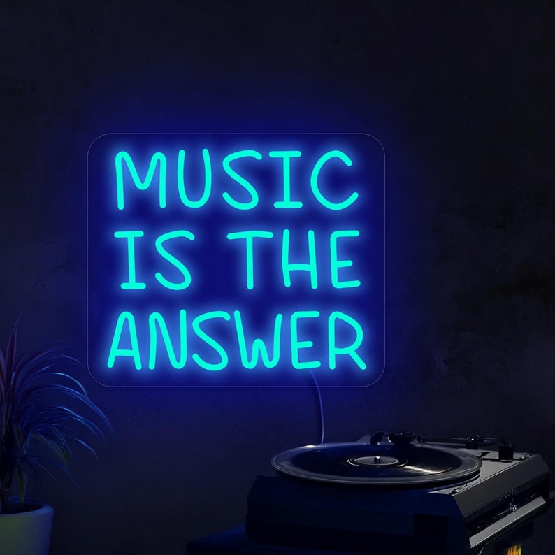 Music is the Answer Led Sign, Music Room Neon Sign, Music Neon Sign ...