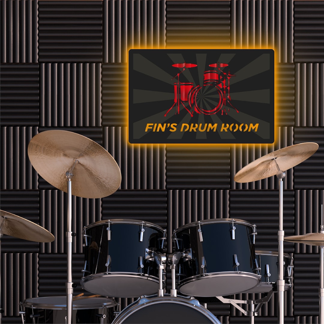 Drum Room Neon Sign, Drum Kit Neon Sign, Drum Led Sign, Drum Light Led ...