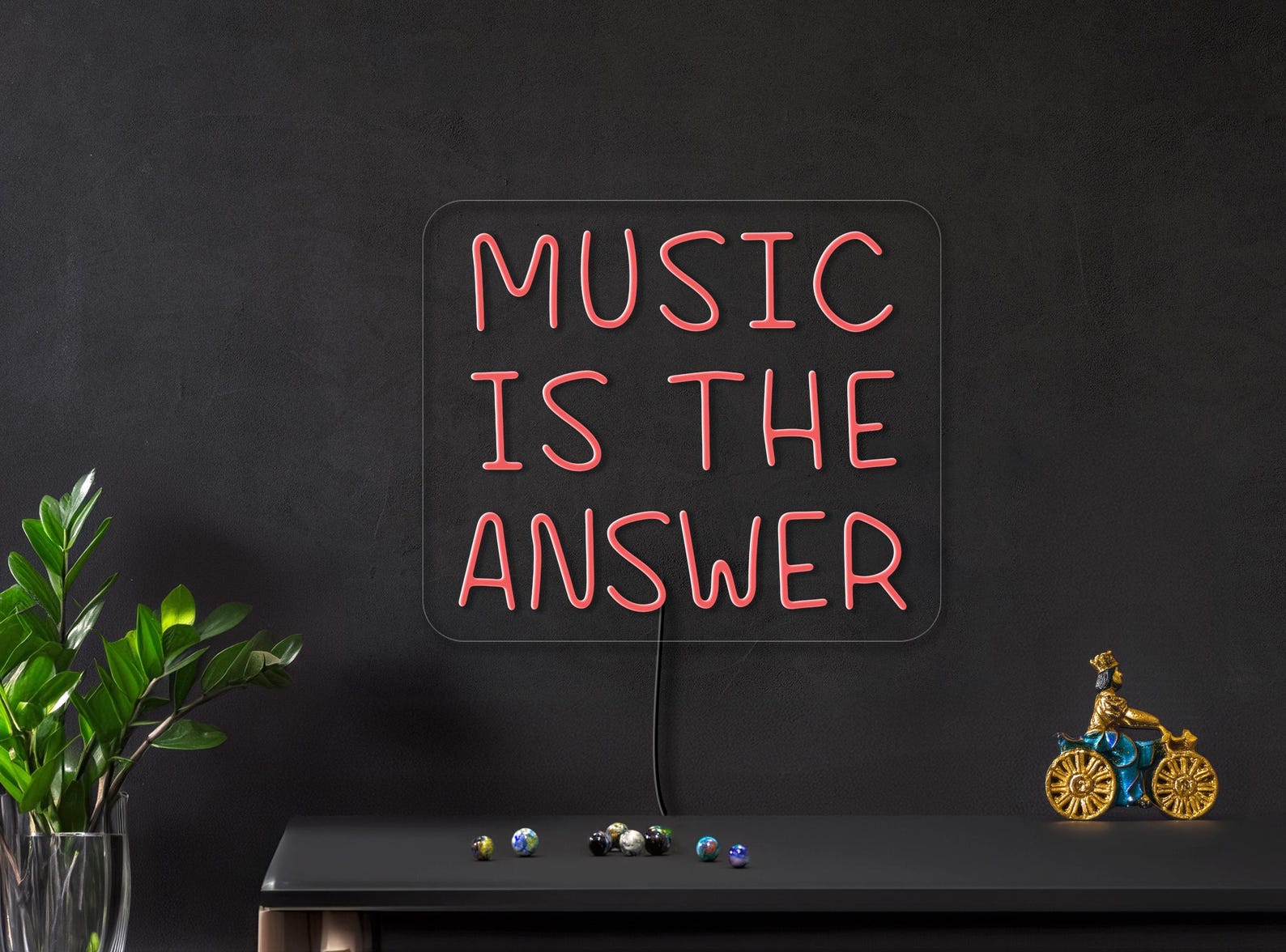Music is the Answer Led Sign, Music Room Neon Sign, Music Neon Sign ...
