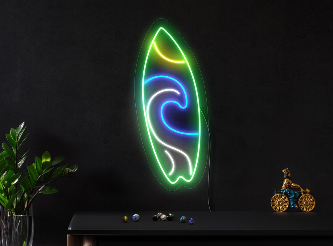 Surfboard Neon Sign, Surfing Neon Sign, Hawaii Neon Sign, Surfer Gift ...