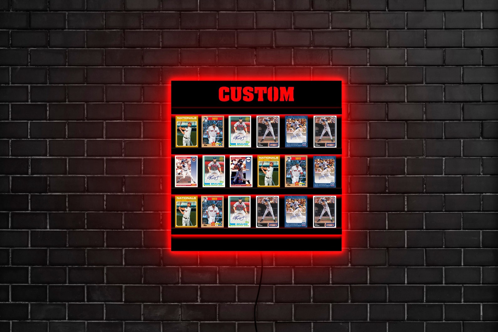 Baseball Card Display Shelf, Trading Card Wall Display, Sport Card ...
