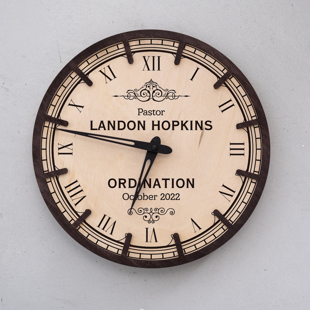 Pastor Clock, Pastor Retirement Clock, Pastor Appreciation Gift, Pastor ...