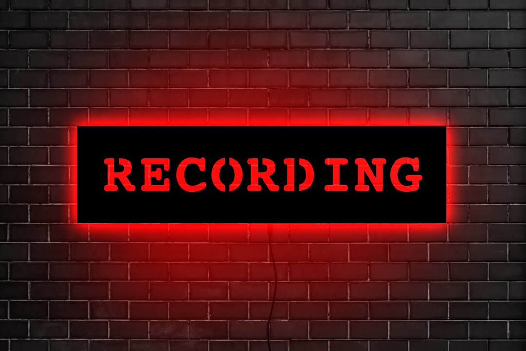 Recording Neon Sign, Recording Led Sign, Recording Light Sign ...